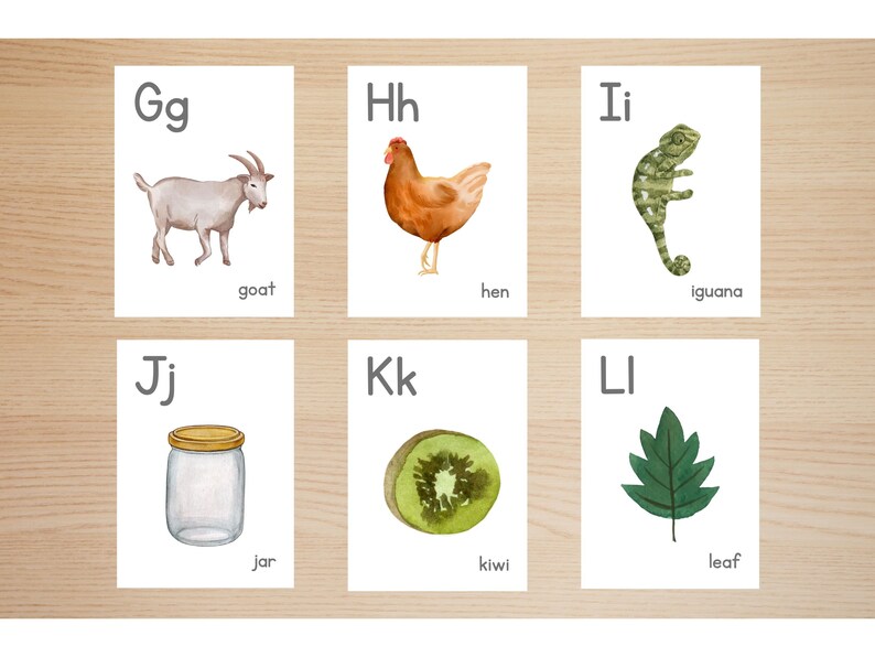 Watercolor Themed Alphabet Cards | Homeschool & Classroom Resource ...