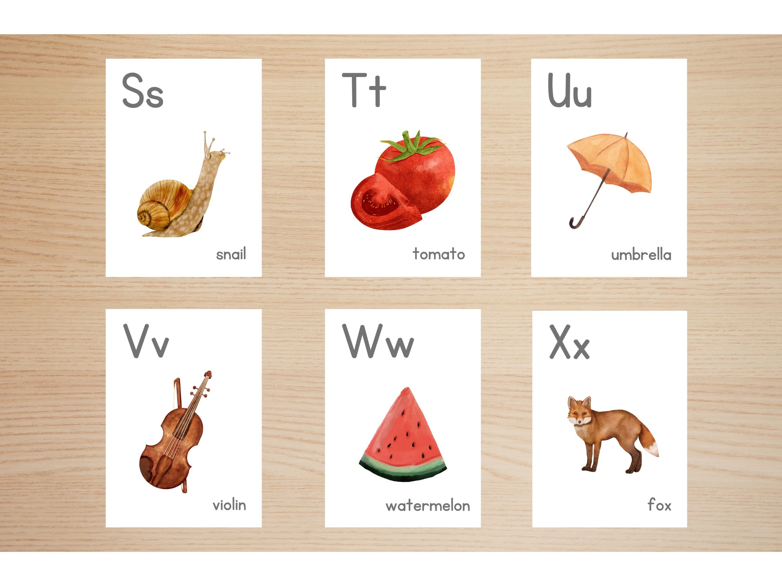 Watercolor Themed Alphabet Cards | Homeschool & Classroom Resource ...