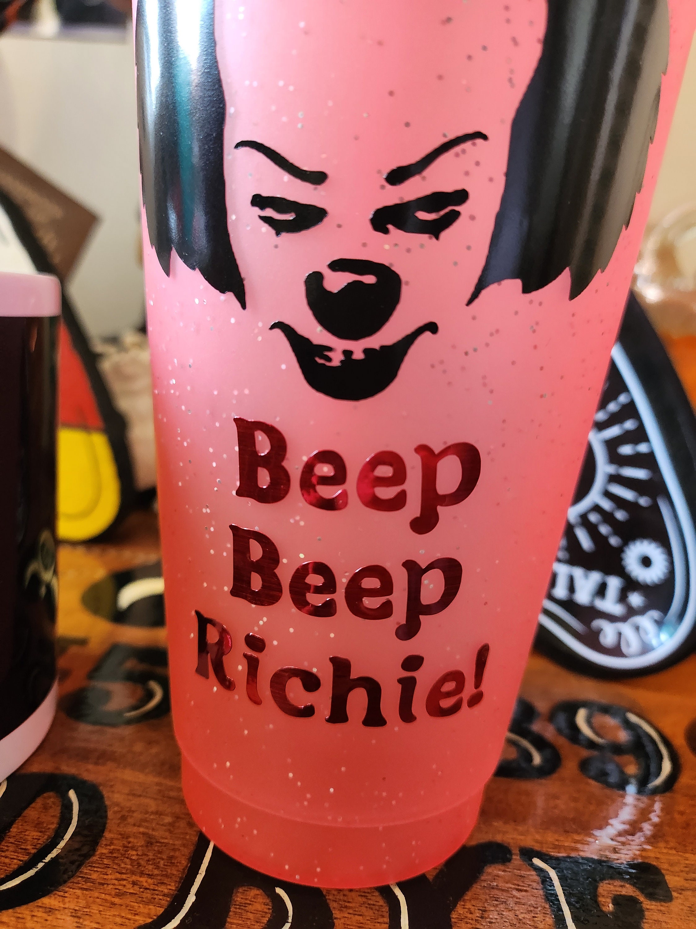 Original Pennywise IT Horror Drinking Cup With Lid & Straw - Etsy