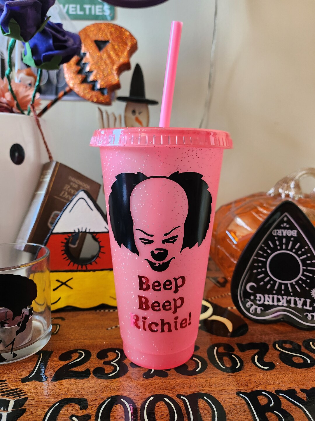 Original Pennywise IT Horror Drinking Cup With Lid & Straw - Etsy