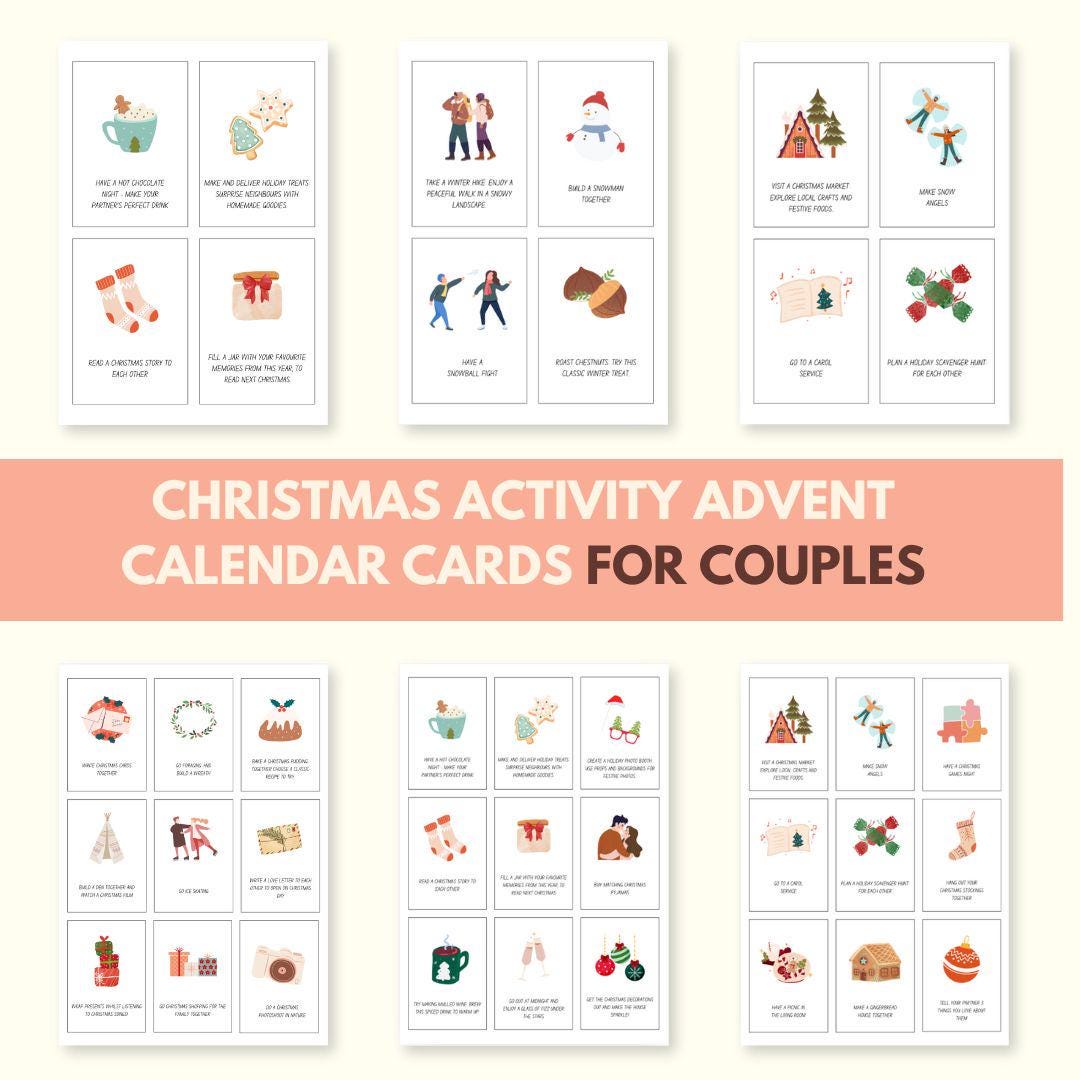 Christmas Advent Calendar Activity Cards Christmas Countdown Christmas ...