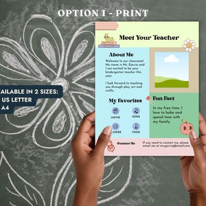 Groovy Meet the Teacher Printable Template, Retro Back to School ...