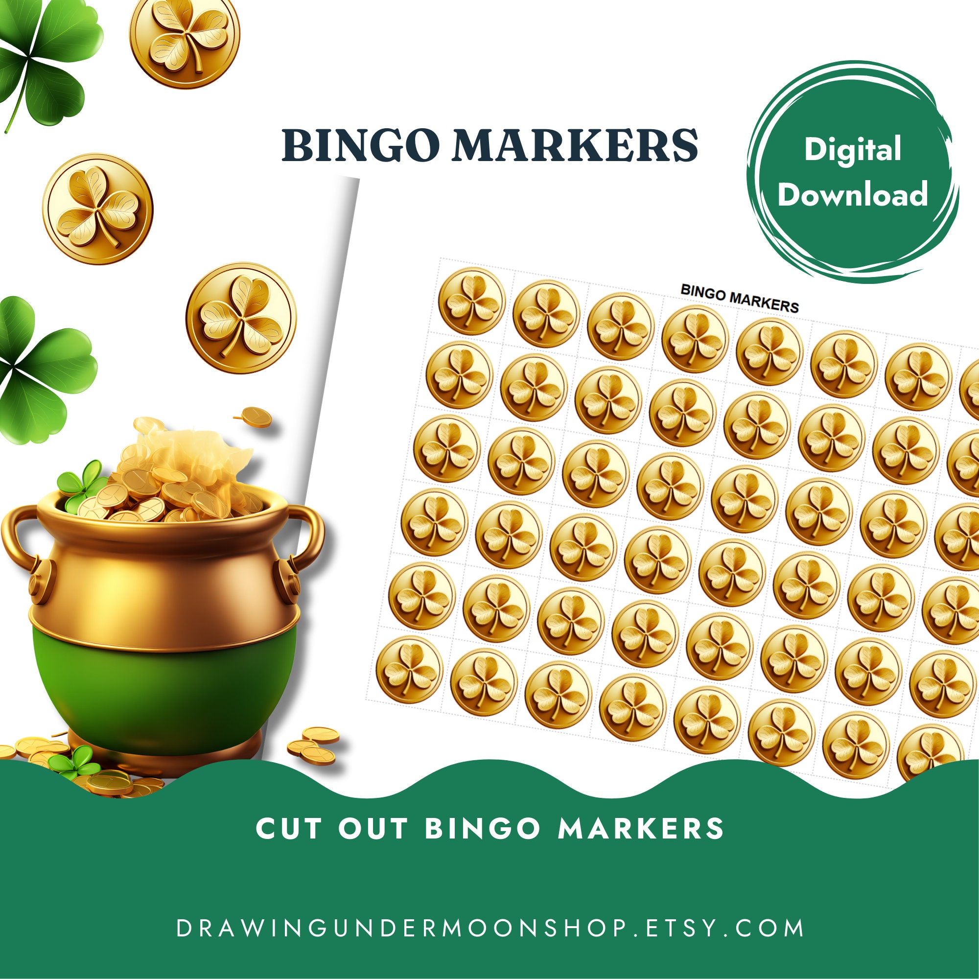 Printable St Patricks Day Bingo Kit, Irish Bingo Game, Fun and Festive ...