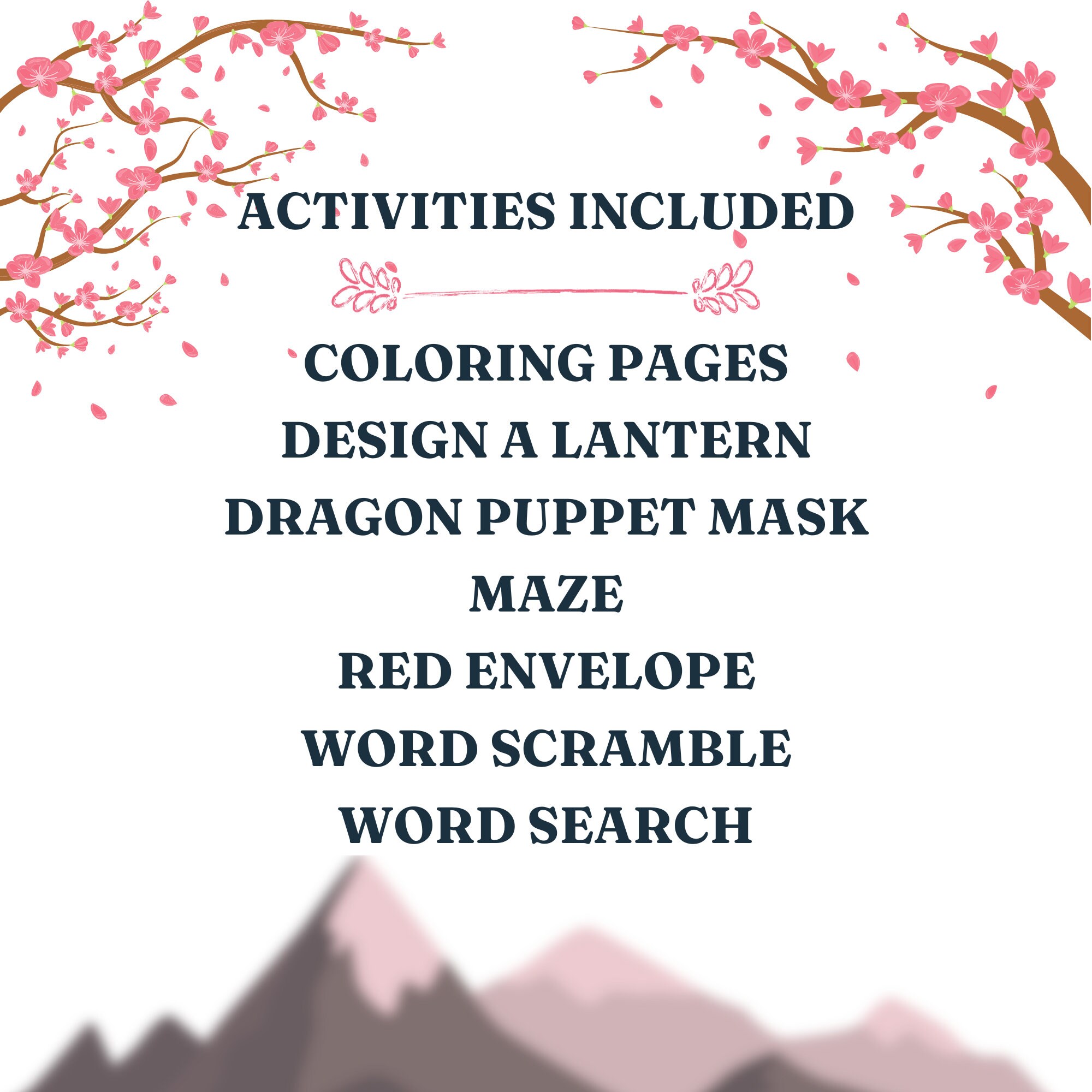 Printable Lunar New Year Activity Pack, Year of the Dragon Puppet Mask ...