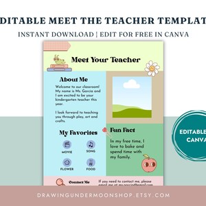Groovy Meet the Teacher Printable Template, Retro Back to School ...