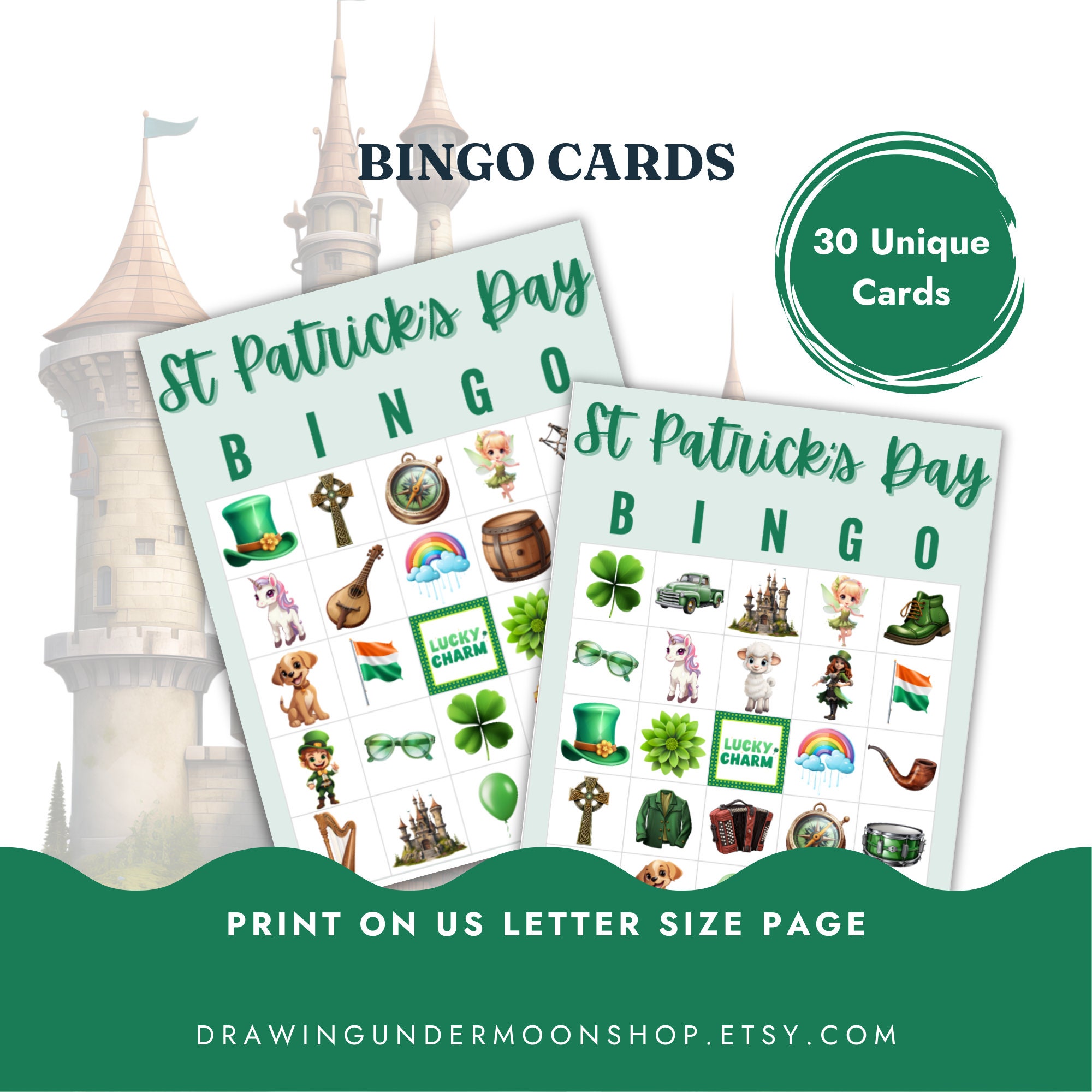 Printable St Patricks Day Bingo Kit, Irish Bingo Game, Fun and Festive ...