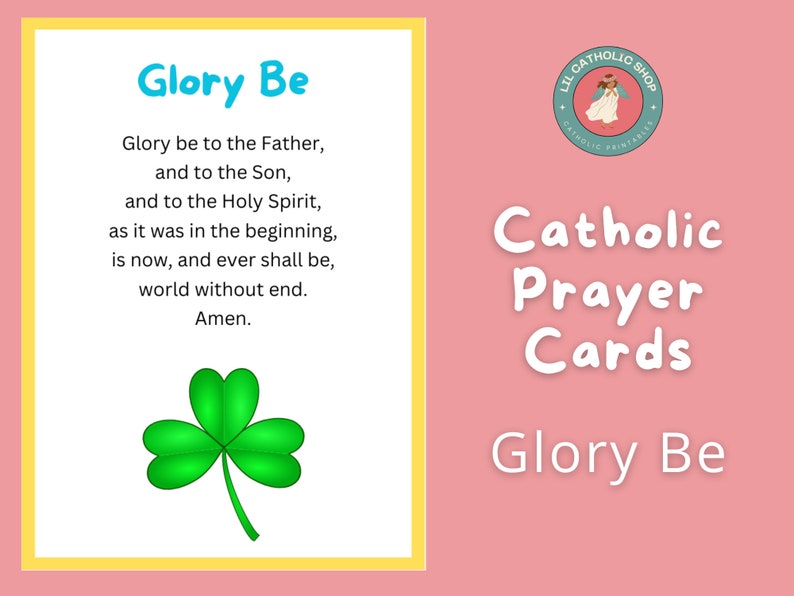Catholic Prayer Card and Poster Pack, Small Colourful Prayer Cards for ...