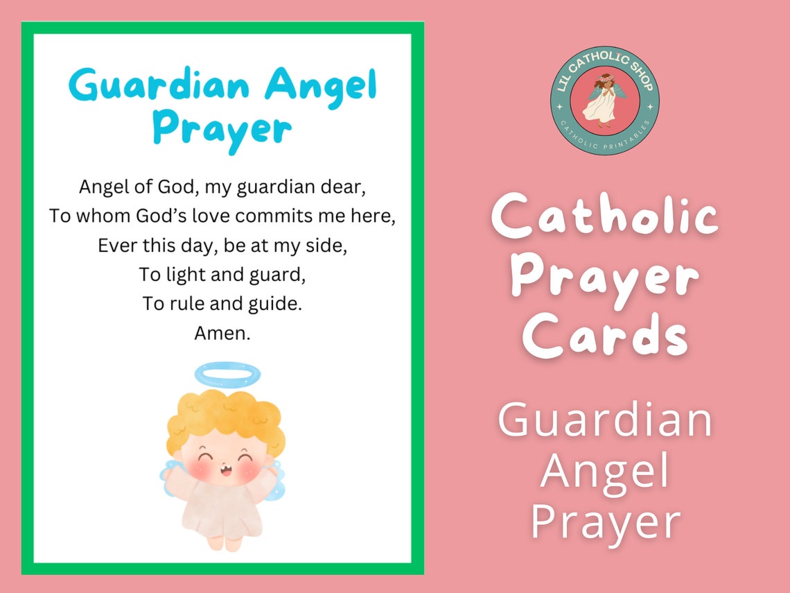 Catholic Prayer Card and Poster Pack, Small Colourful Prayer Cards for ...