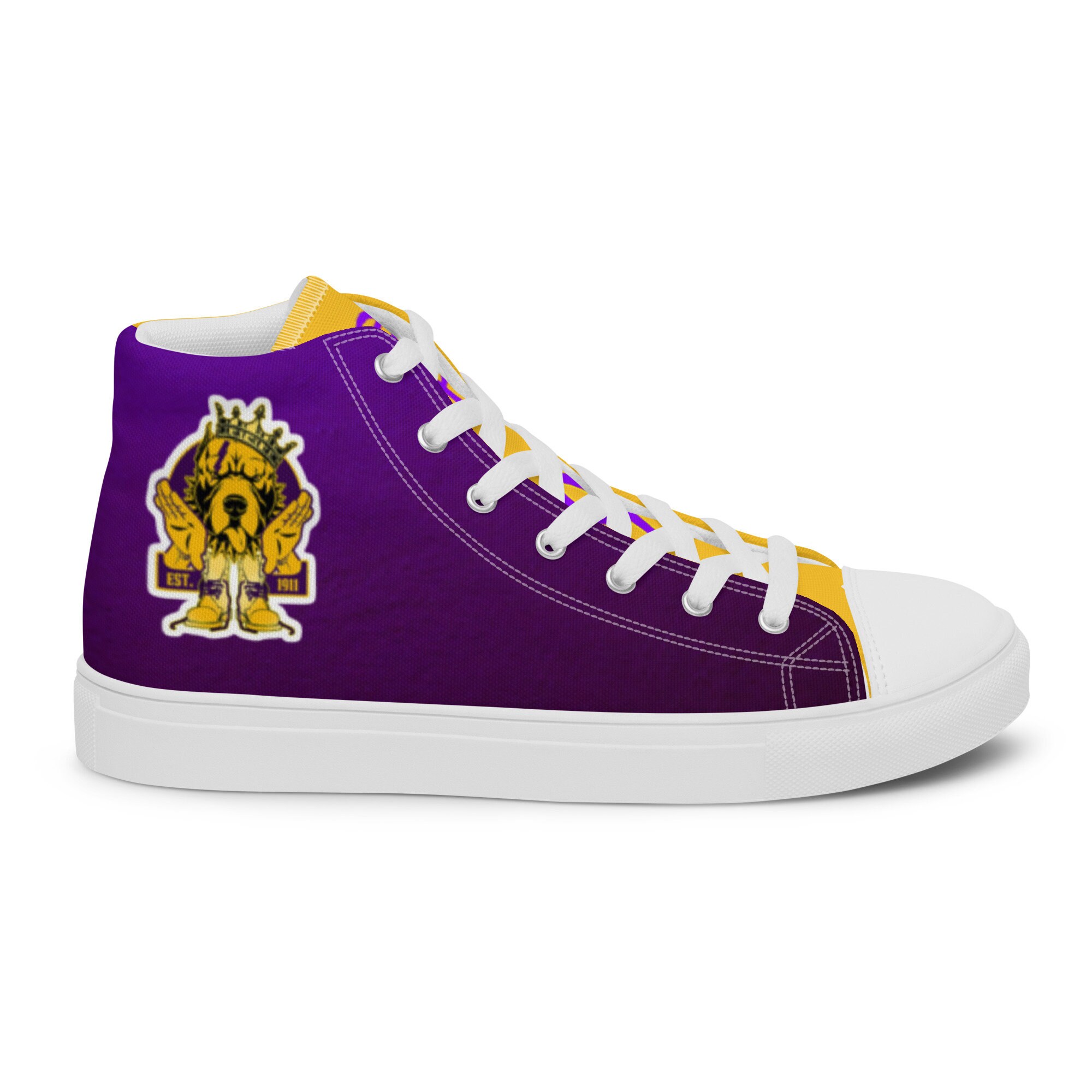 Omega Psi Phi Mens High Top Canvas Shoes - Etsy