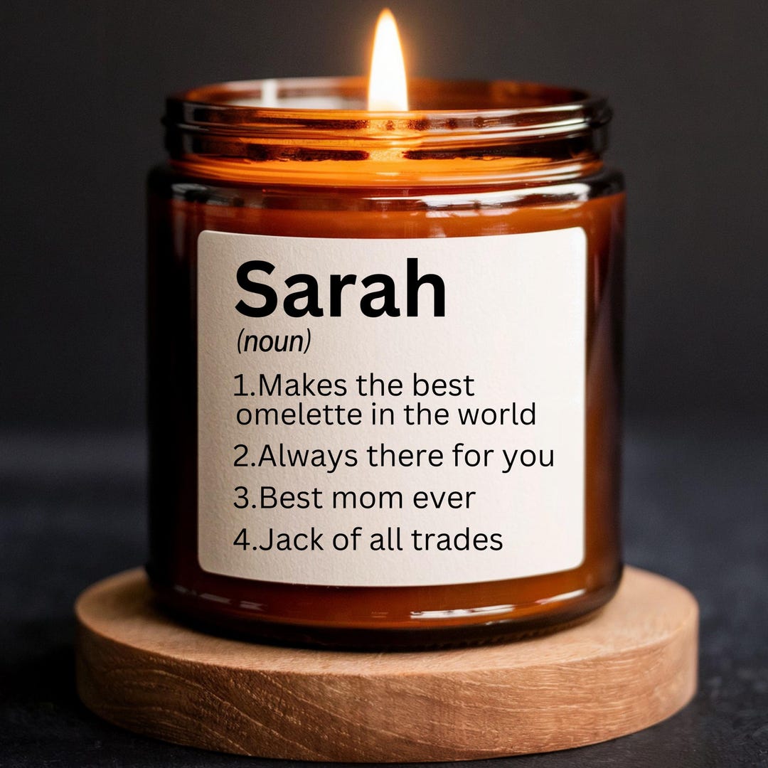 Personalized Name Definition Scent Candle, Mom Gift, Bridesmaid Gift ...