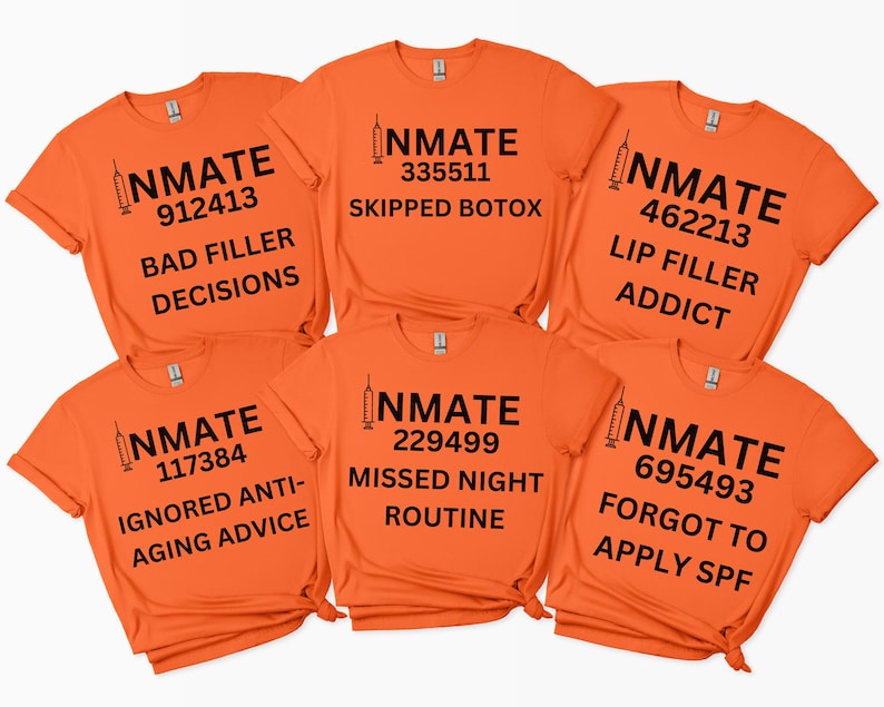 Custom Halloween Aesthetics Inmate Shirt Funny Personalized Med Spa ...