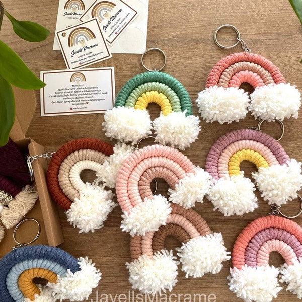 Rainbow Keychain - Etsy