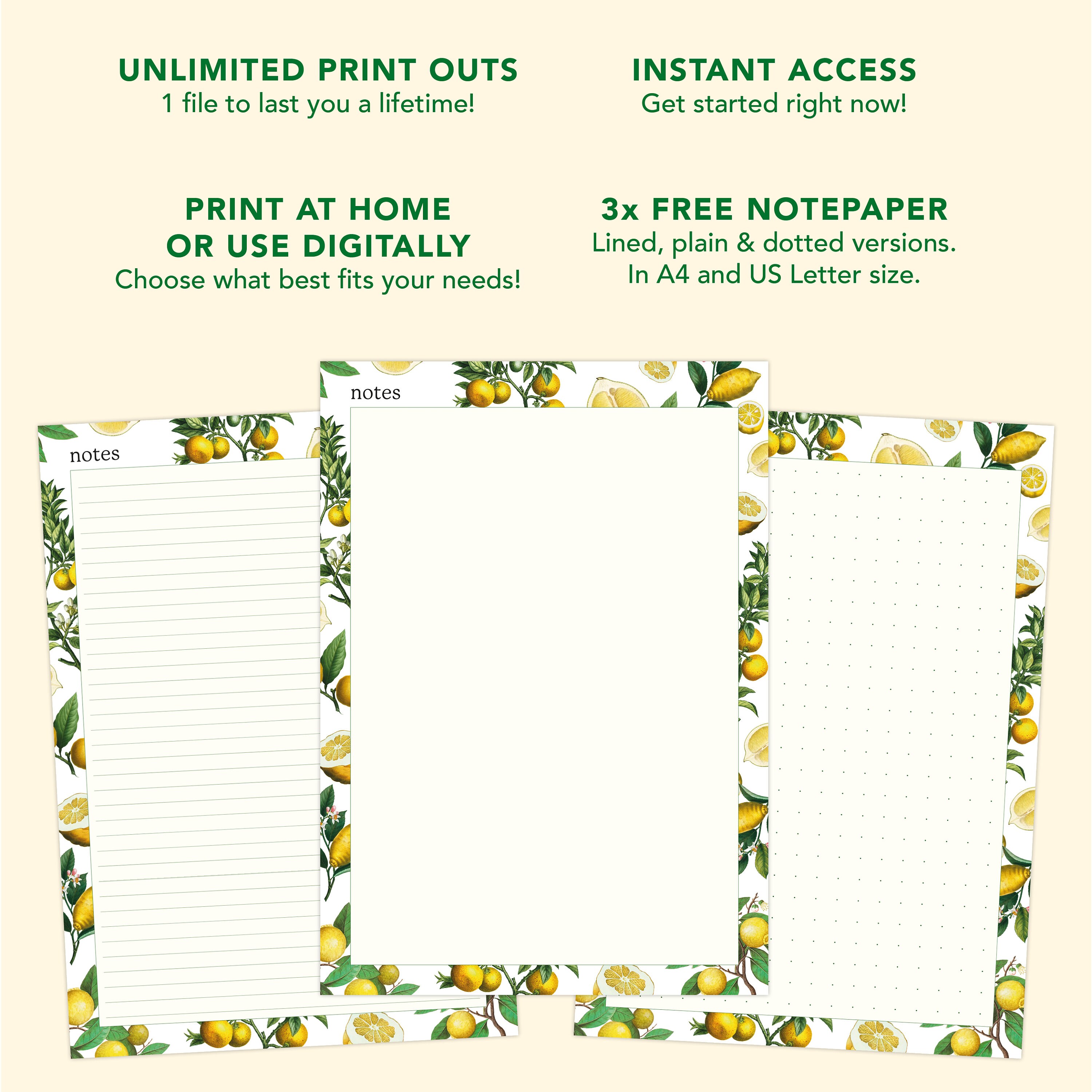 Instant Download Undated Weekly Planner With Habit Tracker Digital ...