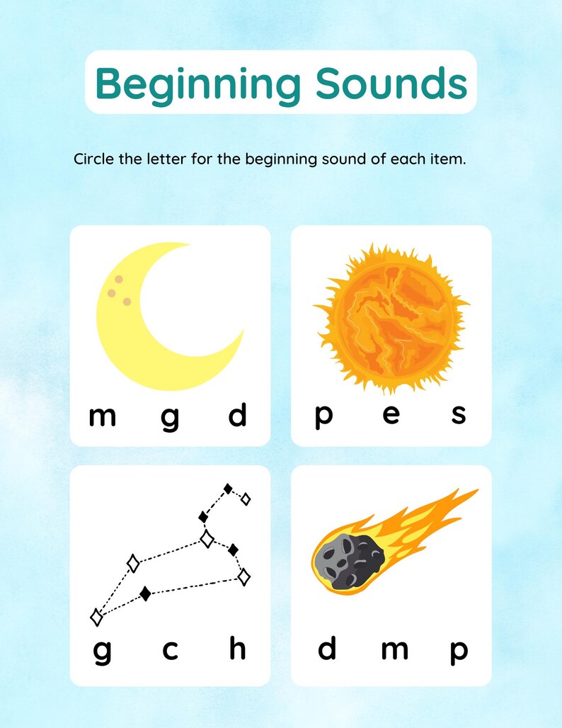 Preschool Outer Space Unit - Digital Download - Etsy