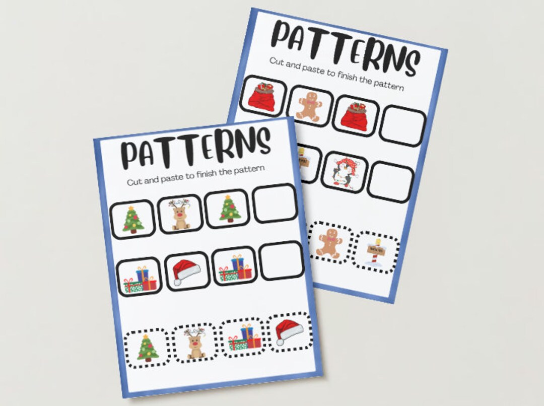 Christmas Patterns - Worksheet - Etsy