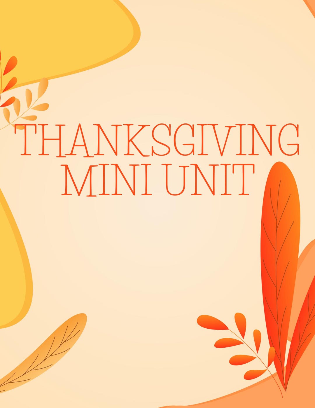Preschool Thanksgiving Mini Unit - Printable - Etsy
