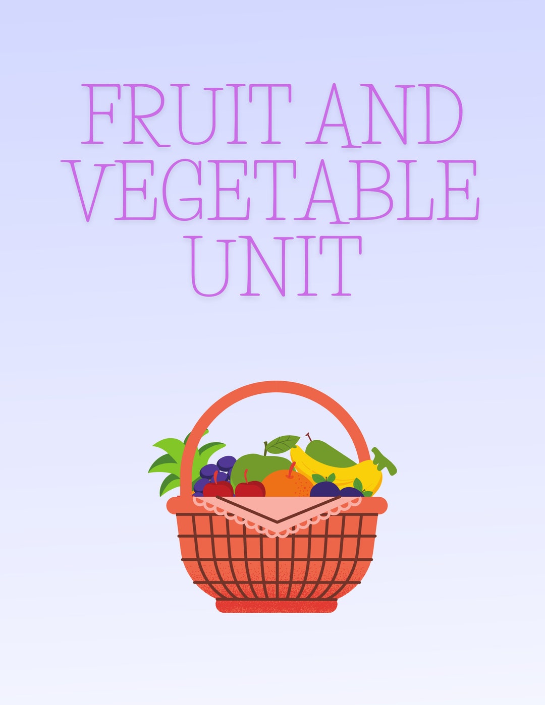 Preschool Fruit and Vegetable Unit Digital Download - Etsy