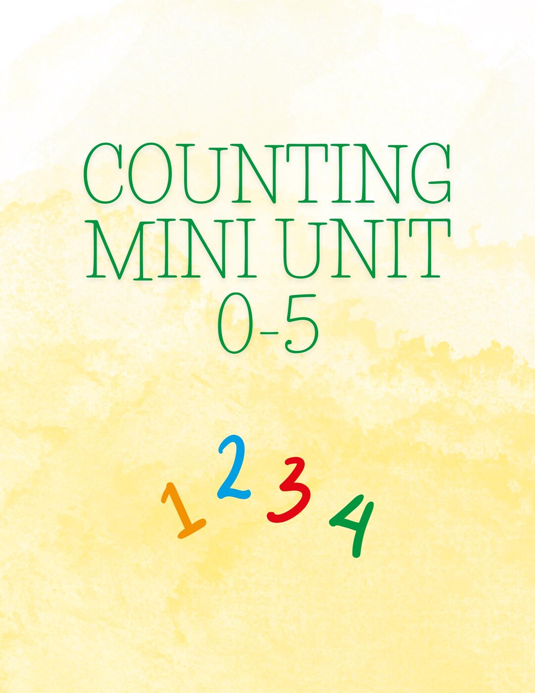 Counting Mini Unit 0-5 - Etsy