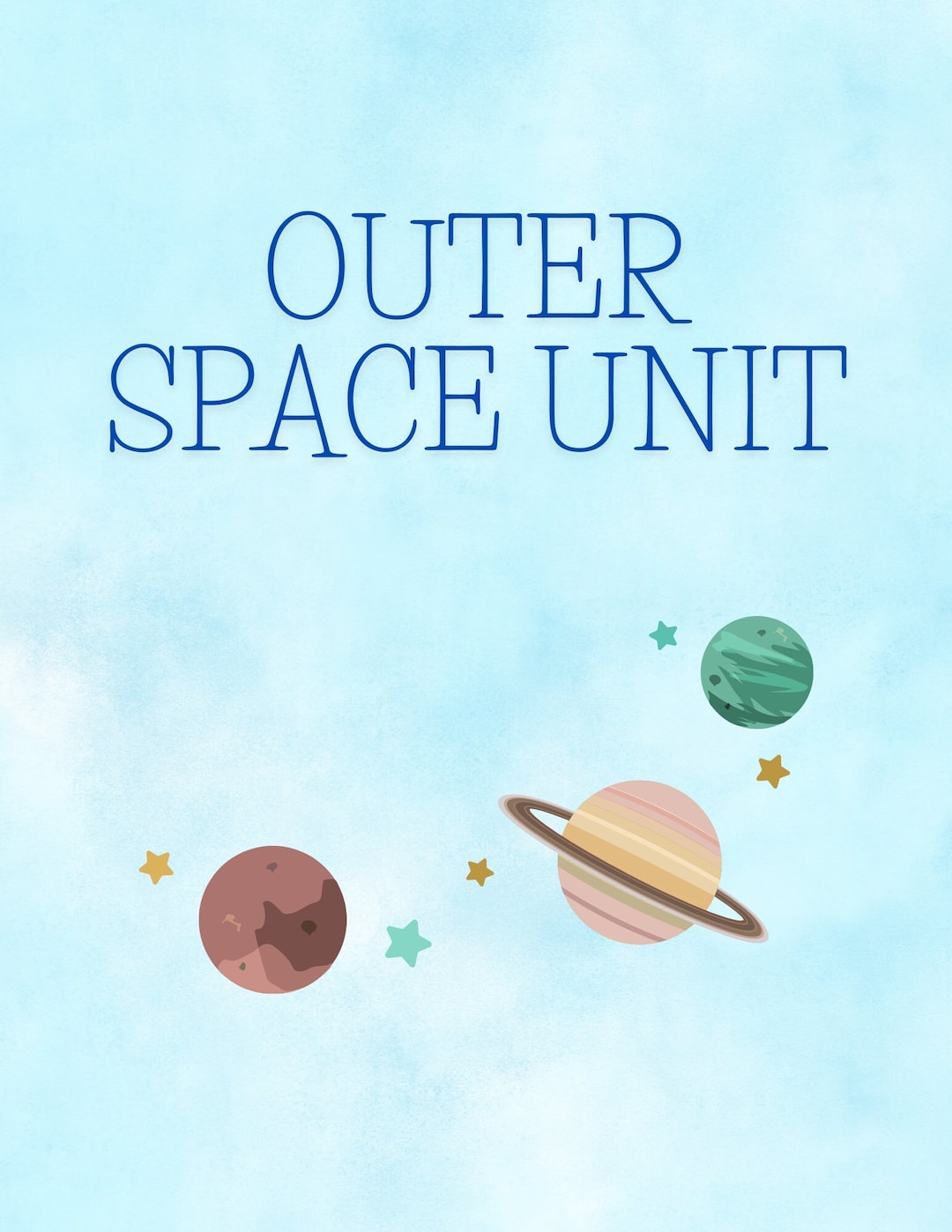 Preschool Outer Space Unit - Digital Download - Etsy