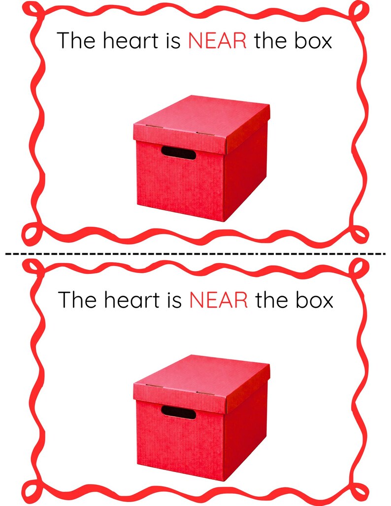 Valentine’s Day Positional Words Book | Pre-k Spatial Concepts | Where ...