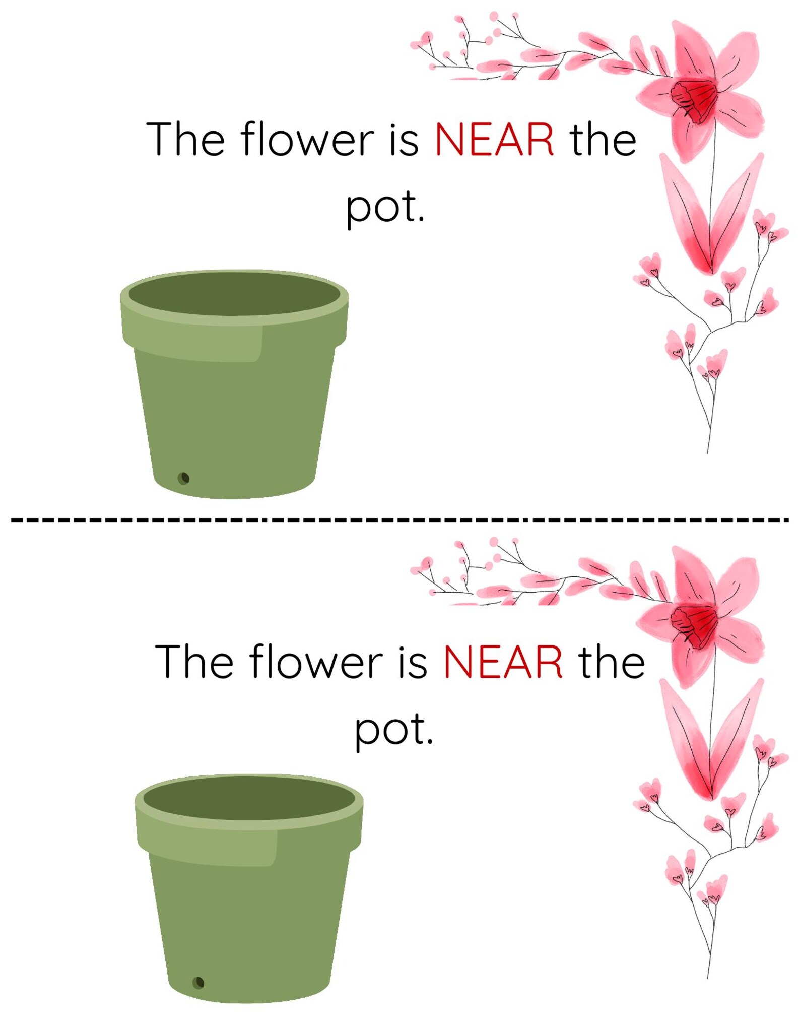 Spring Positional Words Book | Where is the Flower? | Pre-k Spatial ...