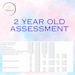 2 Year Old - Academic Assessment - Etsy