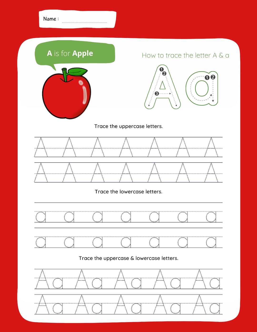 Tracing A-Z Worksheets 52 Pages - Etsy