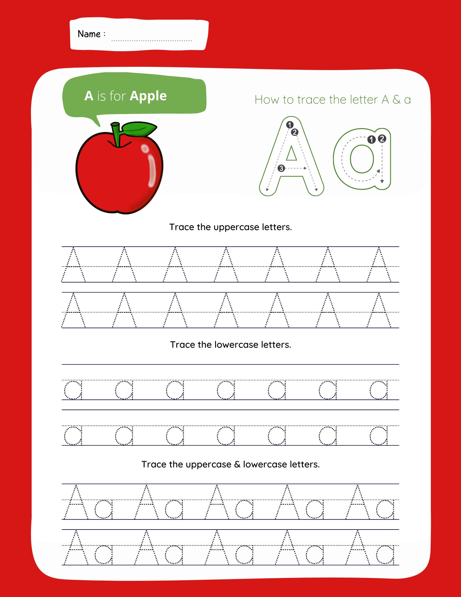Tracing A-Z Worksheets 52 Pages - Etsy
