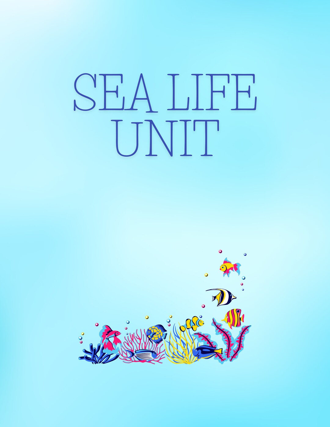 Preschool Sea Life Unit - Digital Download - Etsy