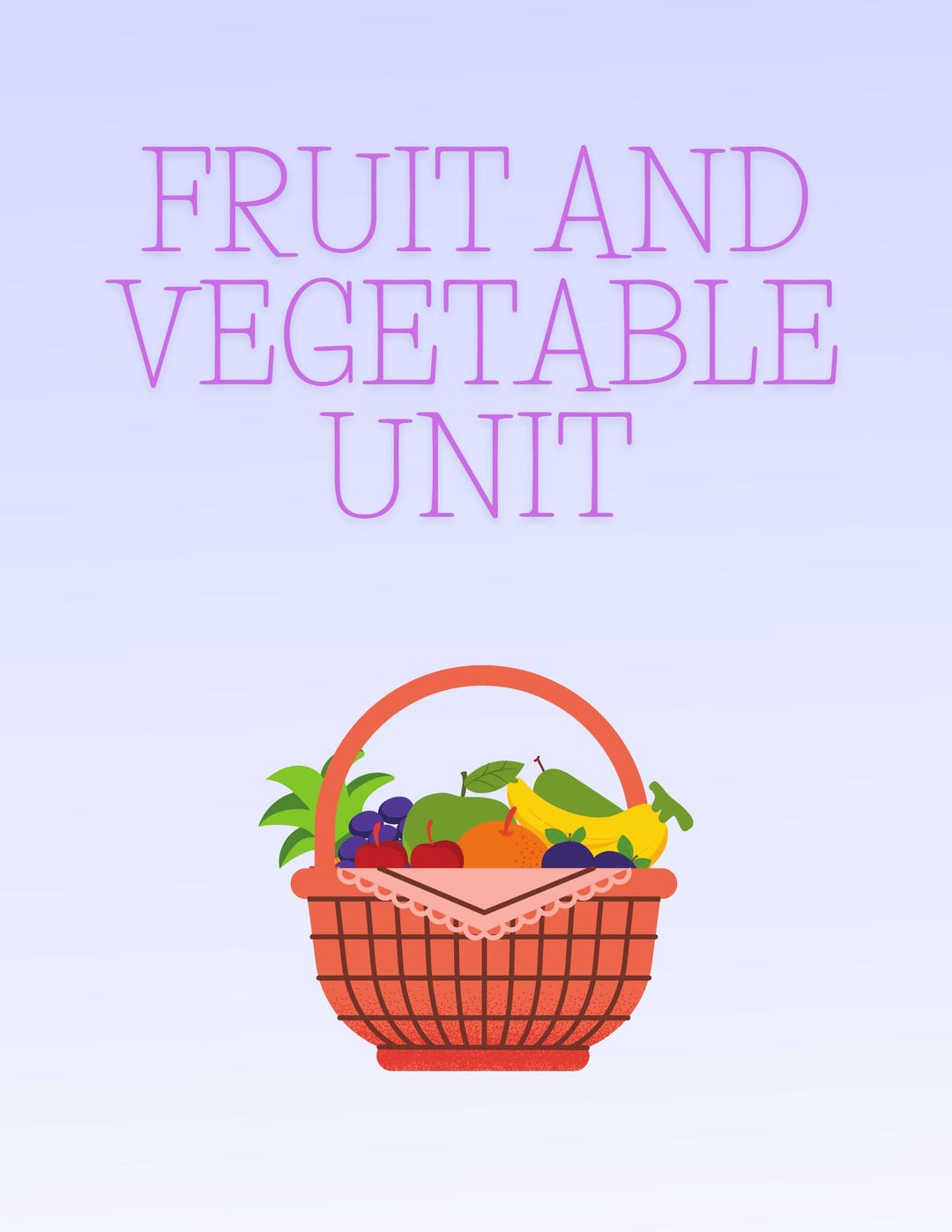 Fruit and Vegetable Study Unit - Prek | Homeschool - Etsy