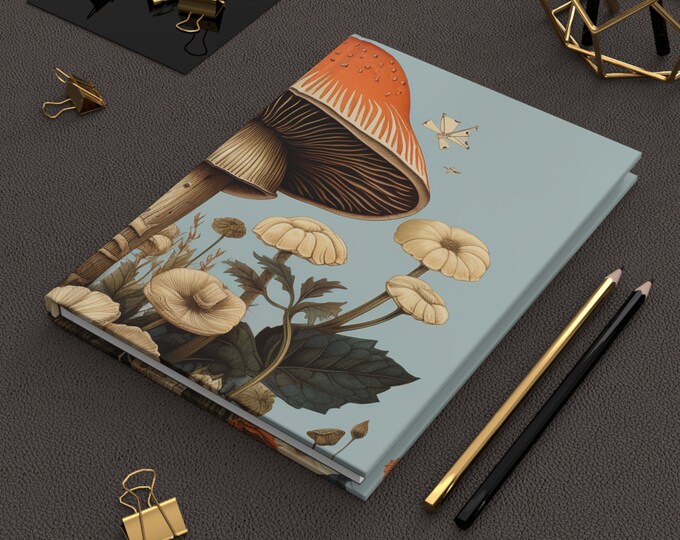 Cottagecore Nature Journal Hardcover Woodland Notebook With Mushrooms ...