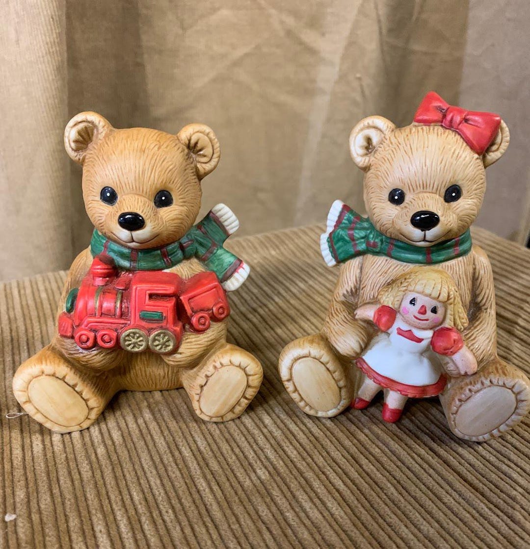 Christmas Teddy Bears Found Goodies Under the Tree - Etsy