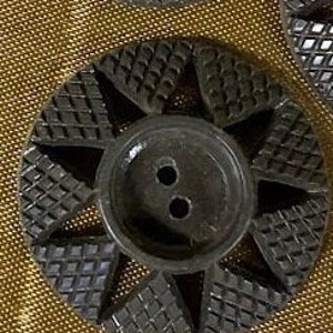 Vintage 9-pointed Star Dark Brown Plastic Buttons - Etsy