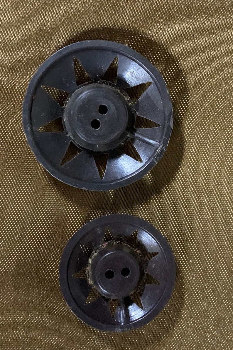 Vintage 9-pointed Star Dark Brown Plastic Buttons - Etsy