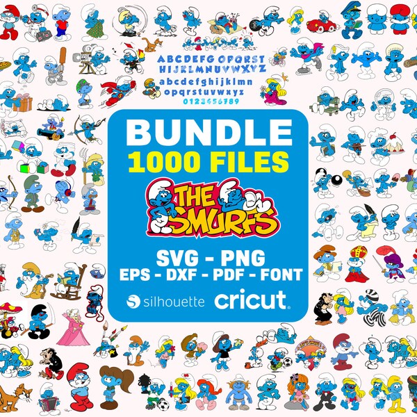 Smurfs Vector Svg - Etsy