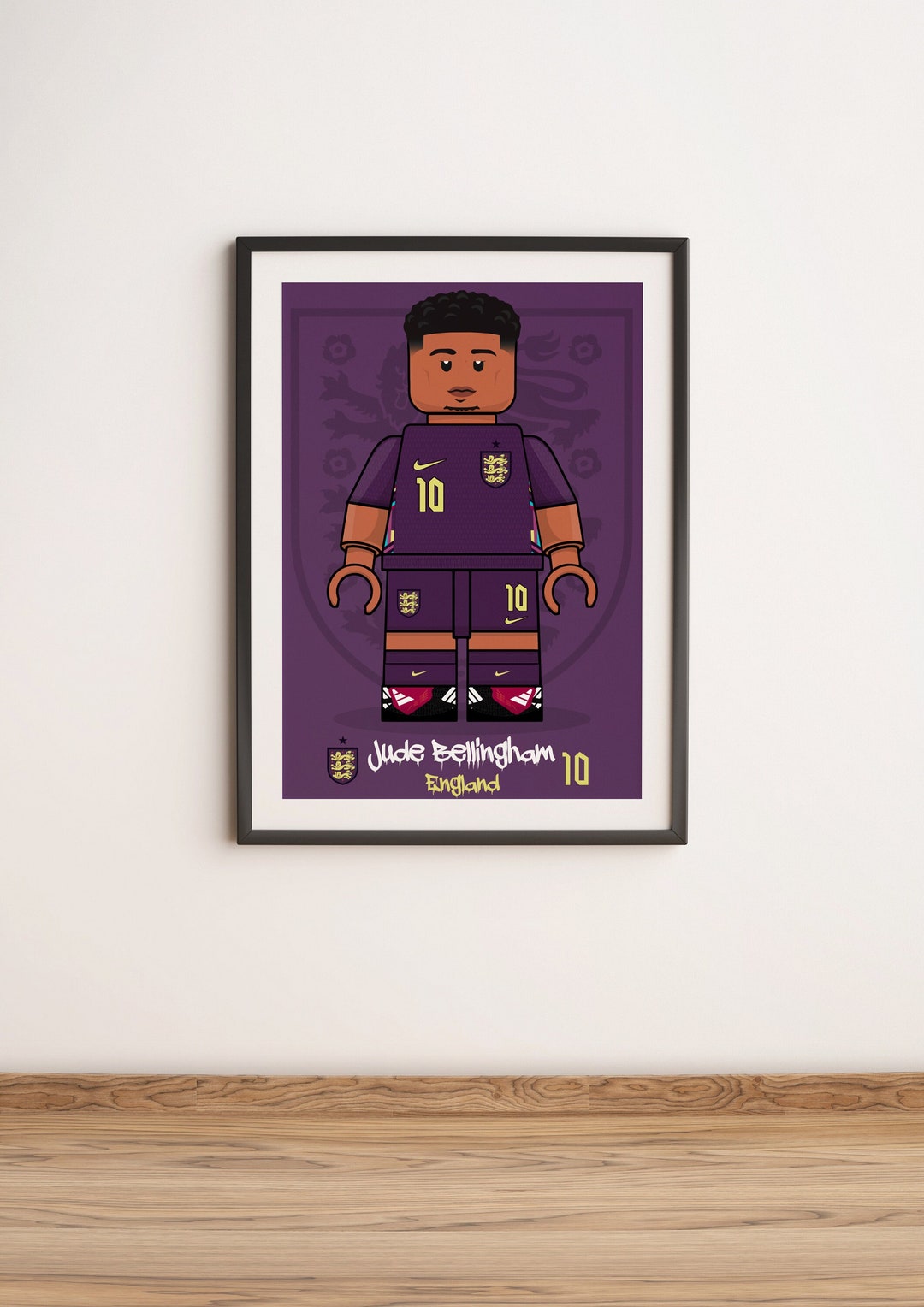 Jude Bellingham, England, Illustration, Brick Design, Soccer Player ...