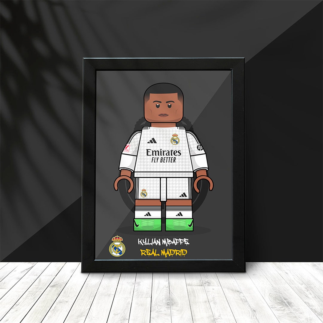 Kylian Mbappe, Real Madrid, Ilustración, Diseño de Ladrillo, Futbolista ...