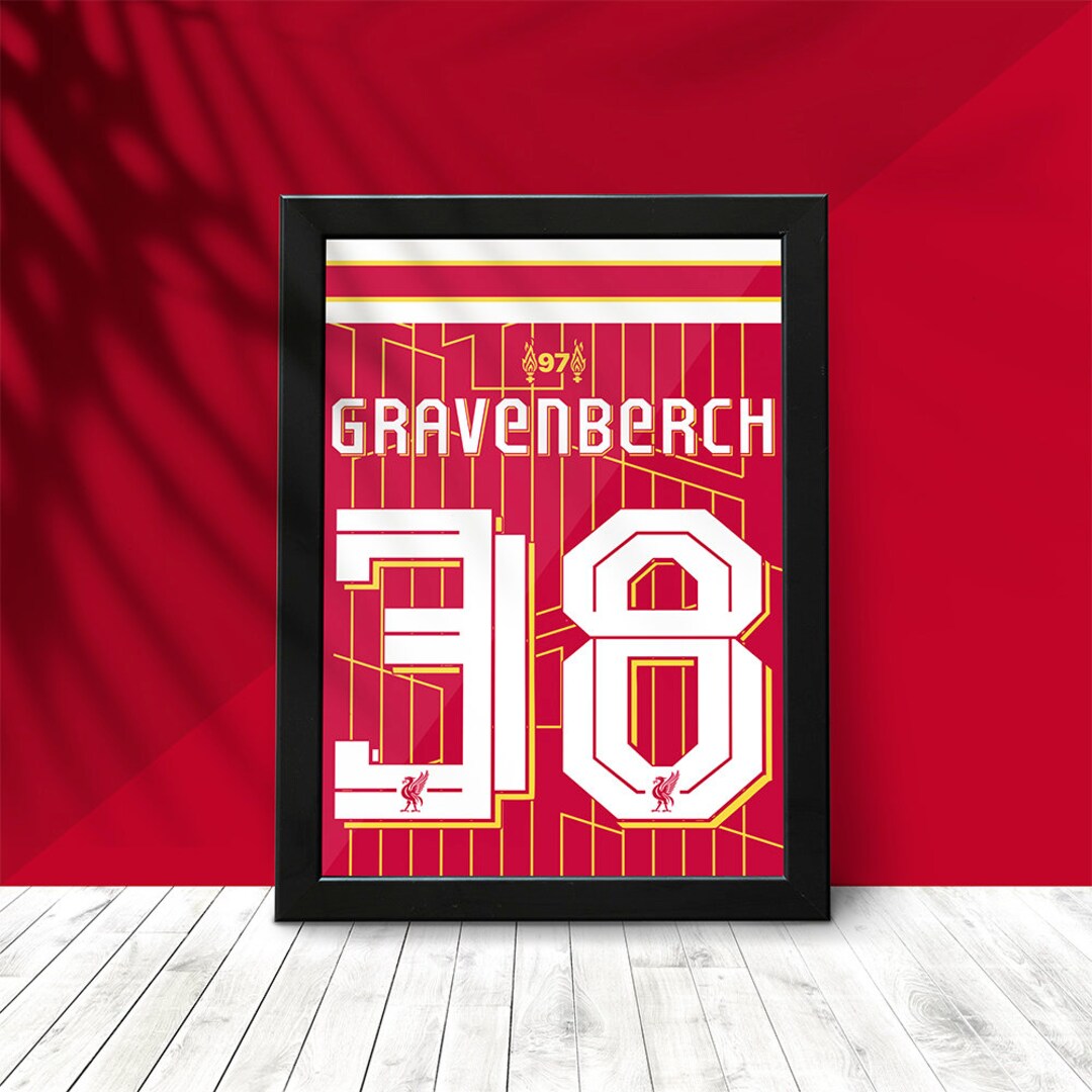 Ryan Gravenberch, Jersey Art, Minimal, Illustration, Soccer, Football ...
