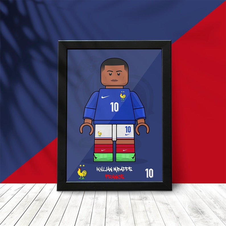 Kylian Mbappe, France, Illustration, Brick Design, Soccer Player ...