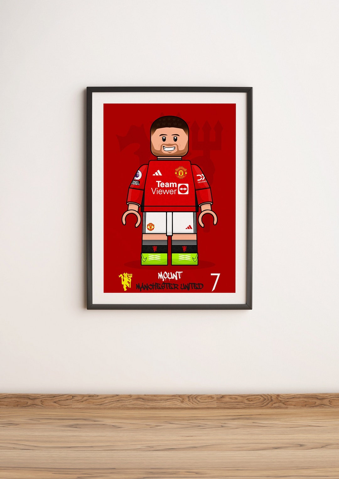 Mason Mount, Manchester United, Illustration, Brick Design, Soccer ...