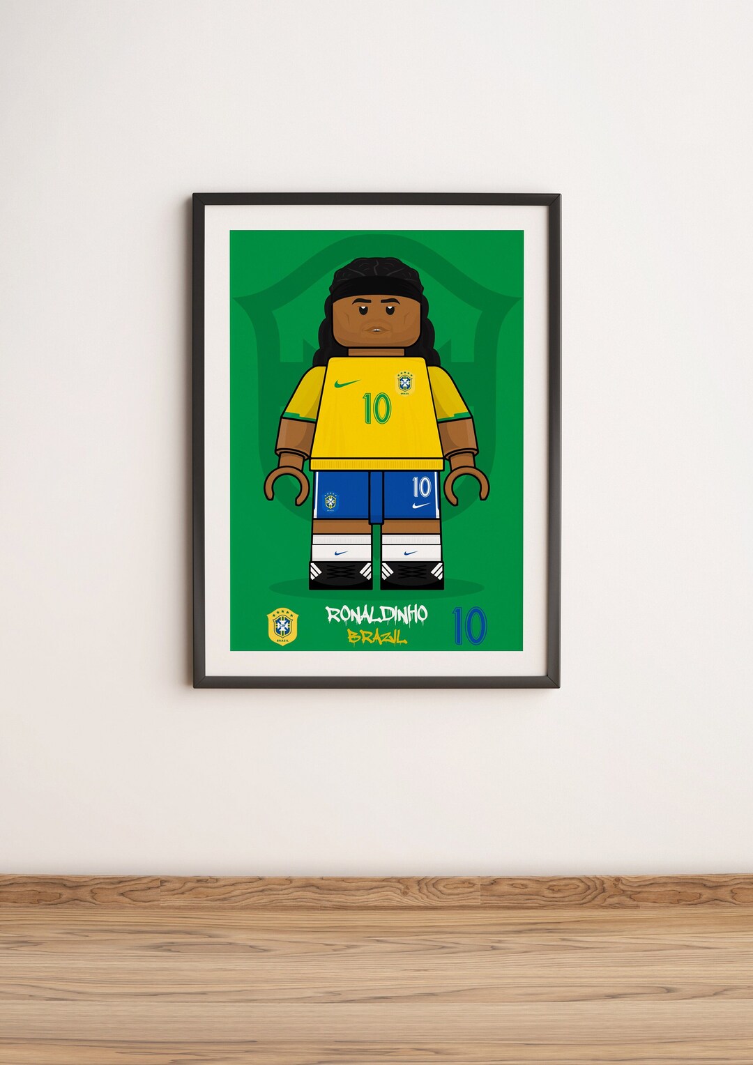 Ronaldinho, Brazil, Illustration, Brick Design, Soccer Player, Football ...