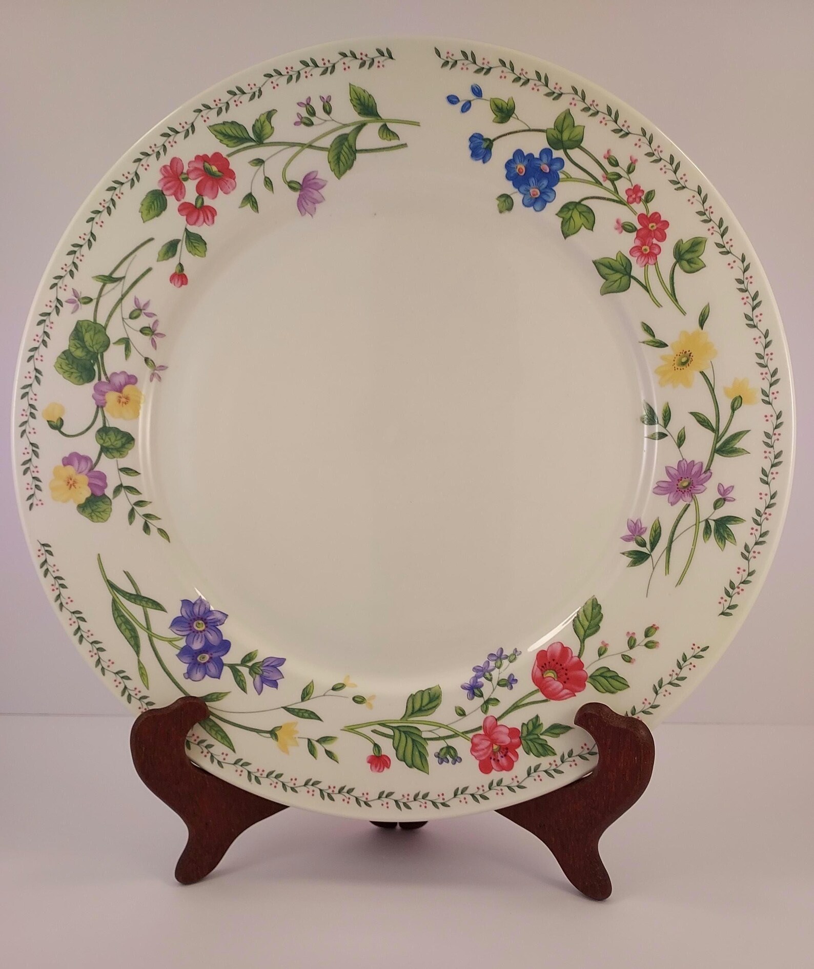 Farberware 12" Platter Stoneware English Garden Spring Serving Plate ...