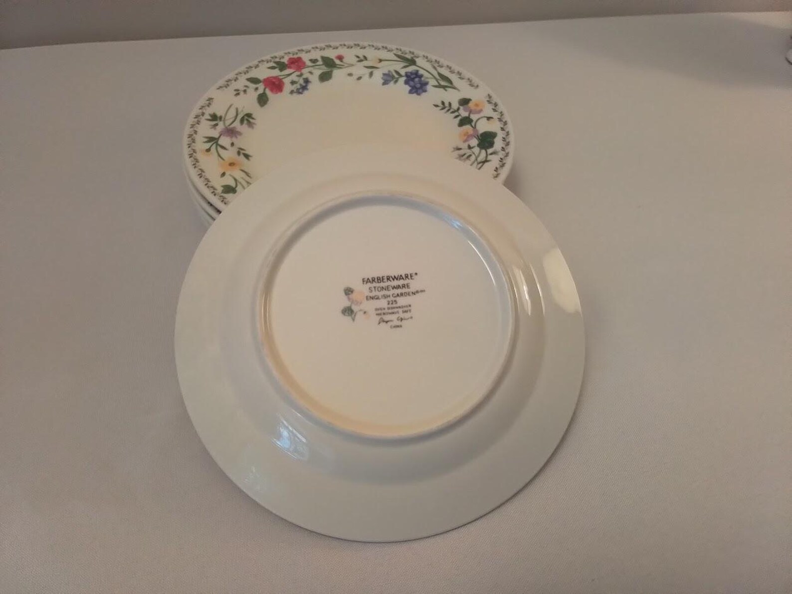 Farberware Stoneware Plate 7.5 Inch Vintage Plate English Garden Spring ...