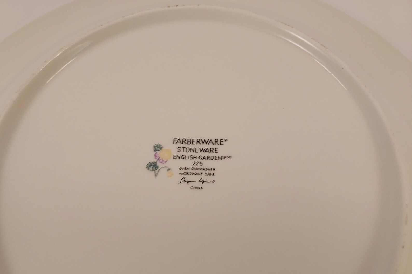 Farberware 12" Platter Stoneware English Garden Spring Serving Plate ...