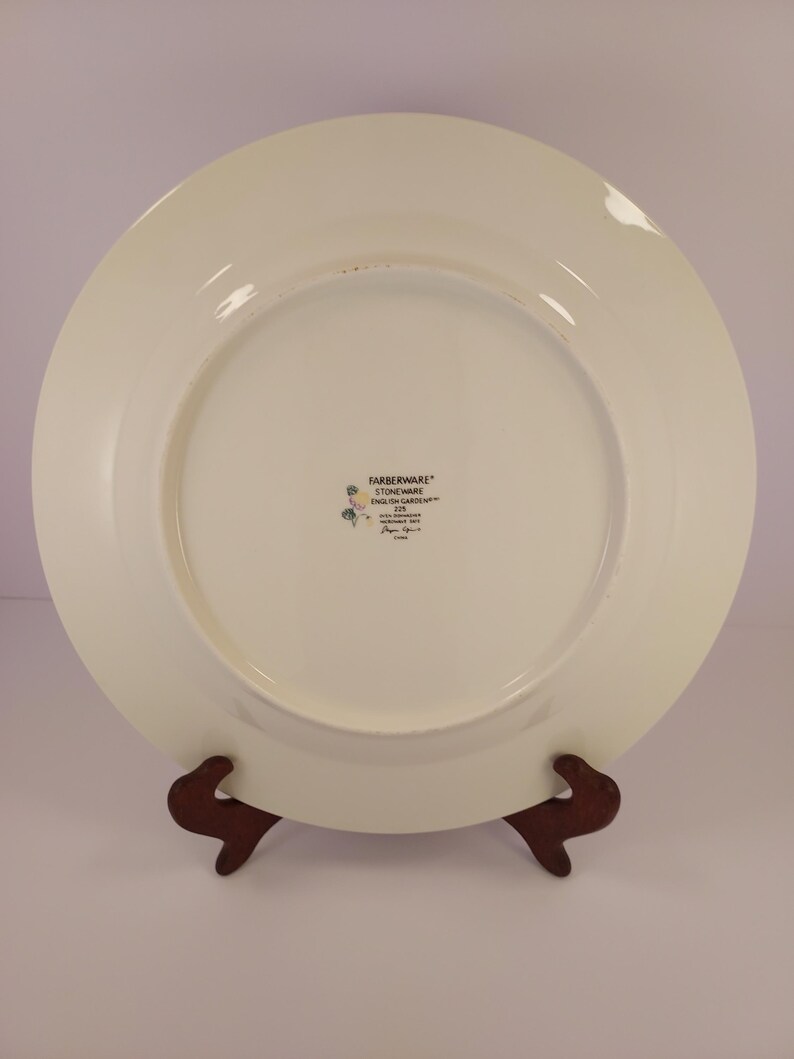 Farberware 12" Platter Stoneware English Garden Spring Serving Plate ...