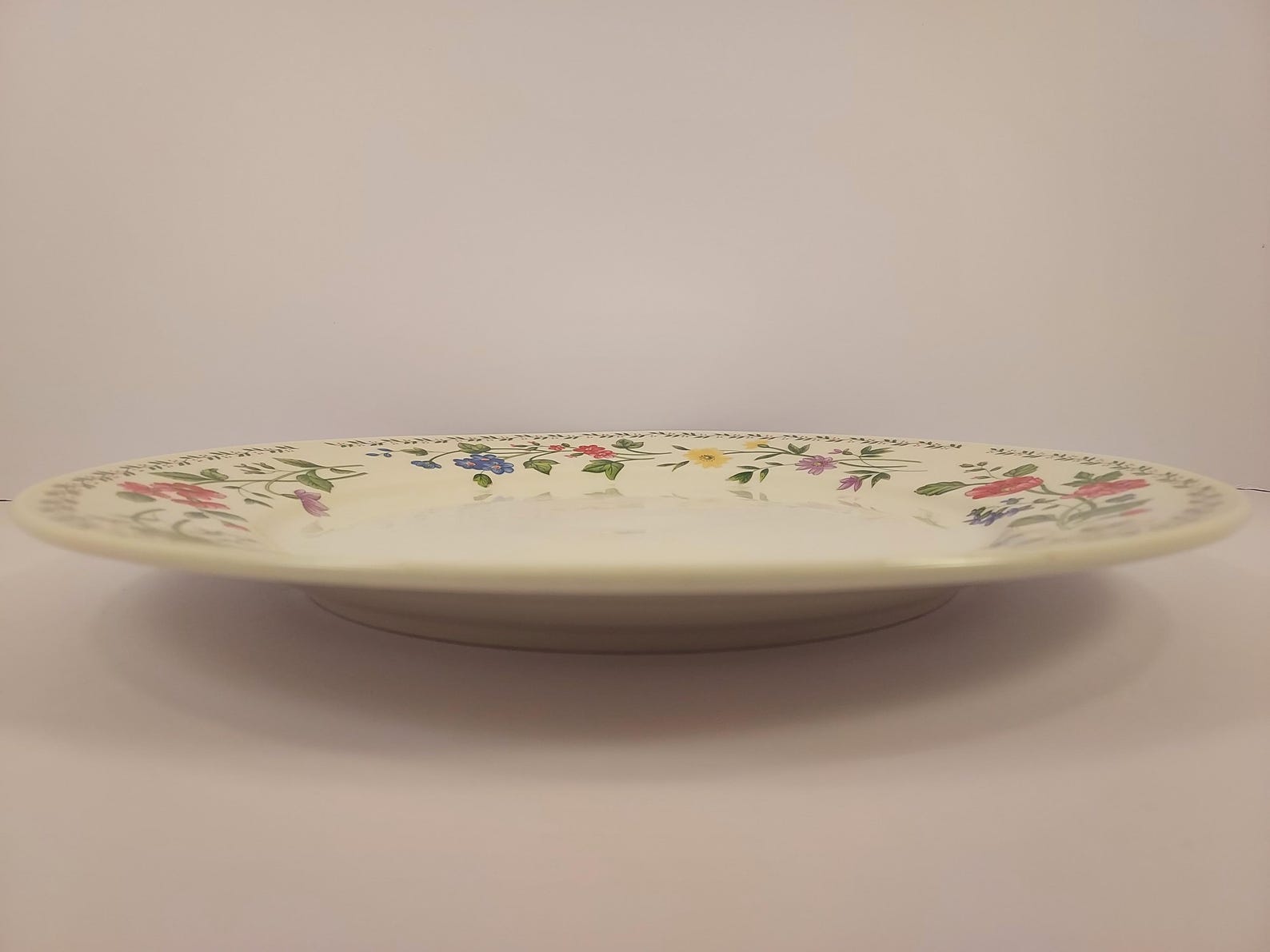 Farberware 12" Platter Stoneware English Garden Spring Serving Plate ...