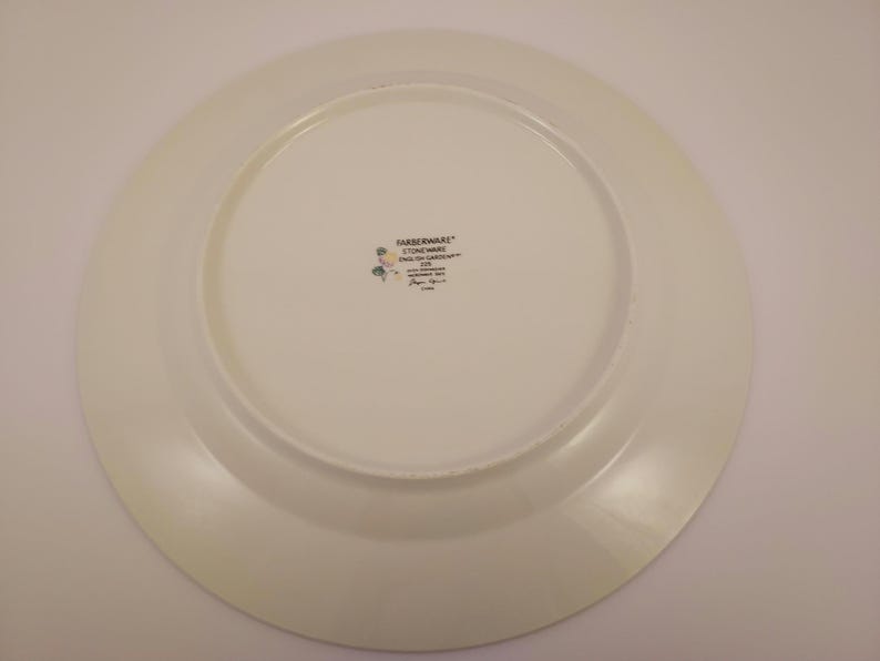 Farberware 12" Platter Stoneware English Garden Spring Serving Plate ...