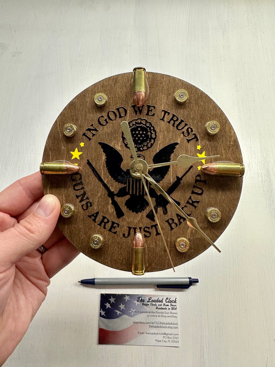 In God We Trust- Guns Are Just Backup- 6 Inch Dummy/inert Bullet Wall ...