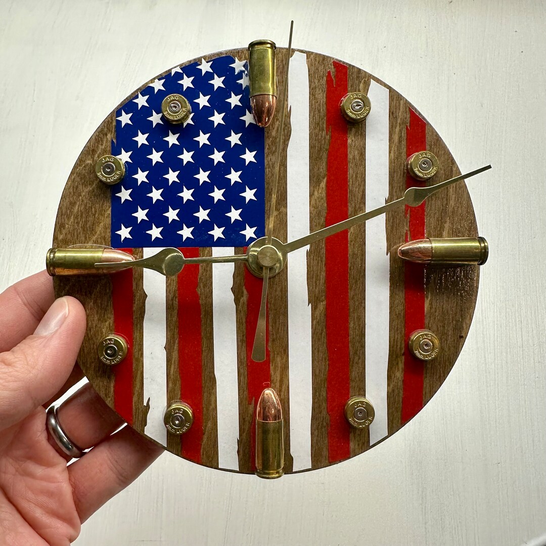 American Flag 6 Inch Dummy/inert Bullet Wall Clock - Etsy