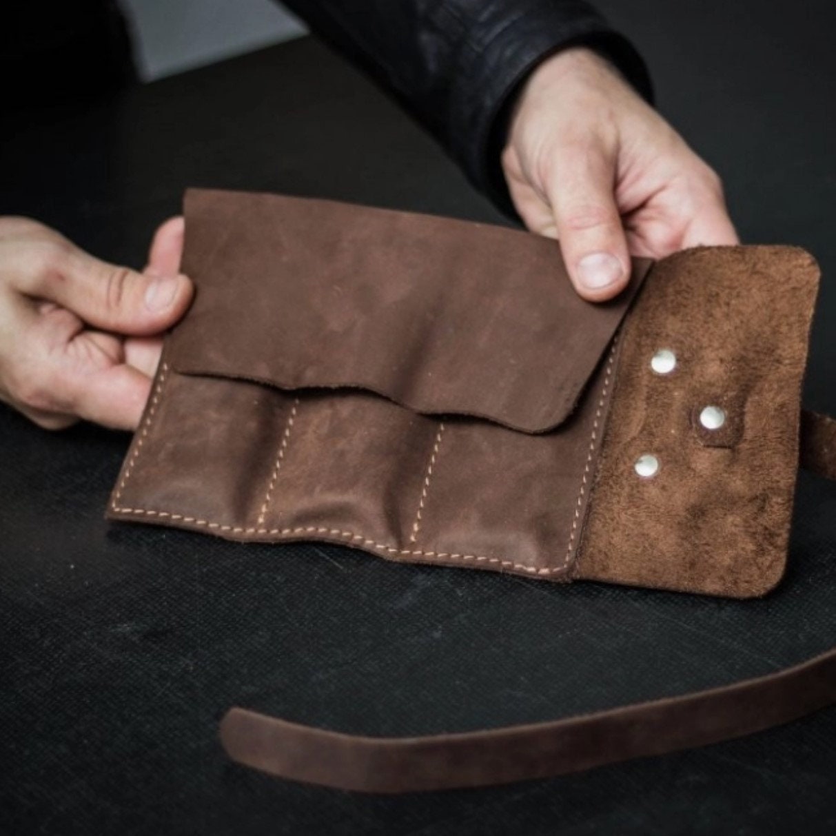 Leather Pocket Knife Roll Pocket Knife Holder Carving Roll - Etsy